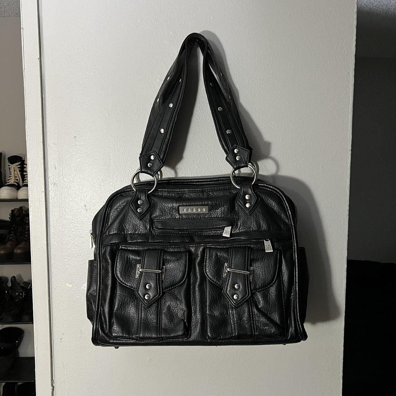 Black Leather Kaboo Bag Fits laptops, books or... - Depop