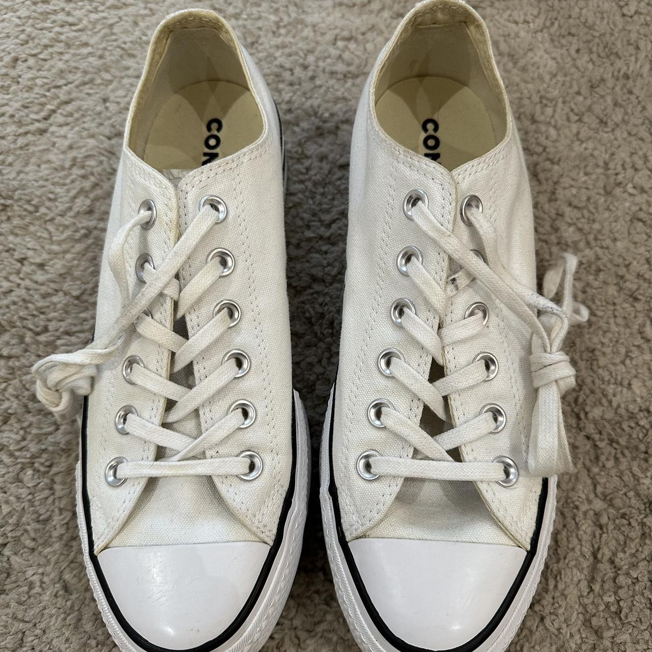 Converse Women's White Trainers | Depop