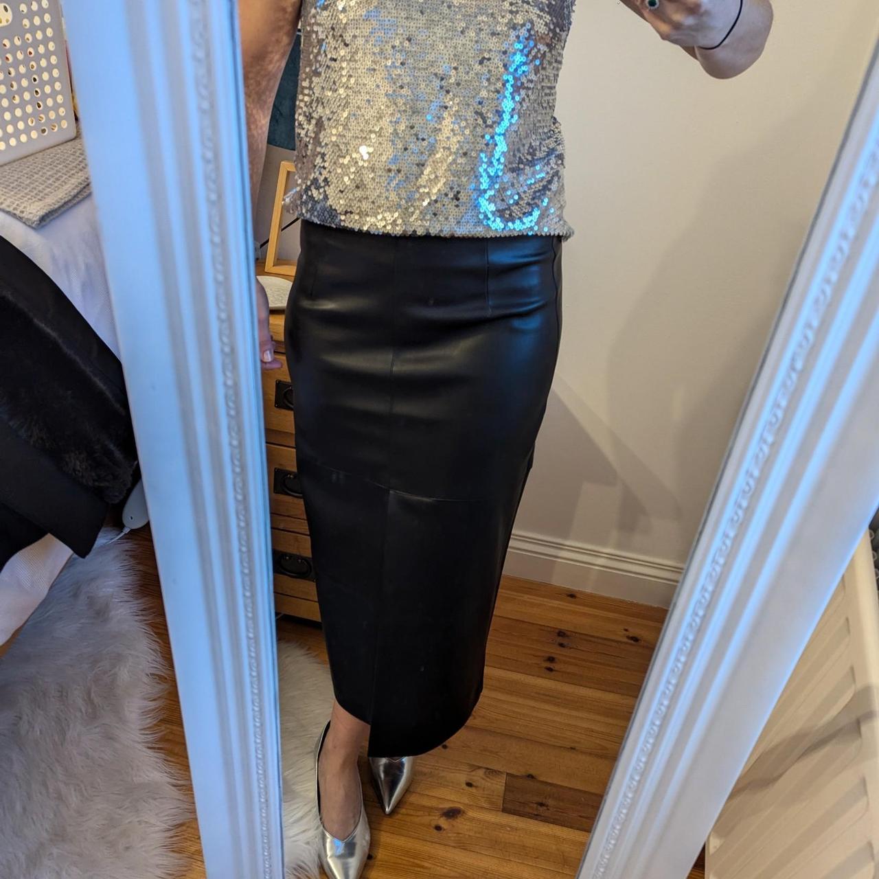 Marks & Spencer silver sequins top. Worn once, very... - Depop