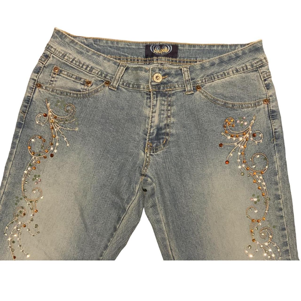 Vintage Low Waisted Angels Jeans -not size but fits... - Depop