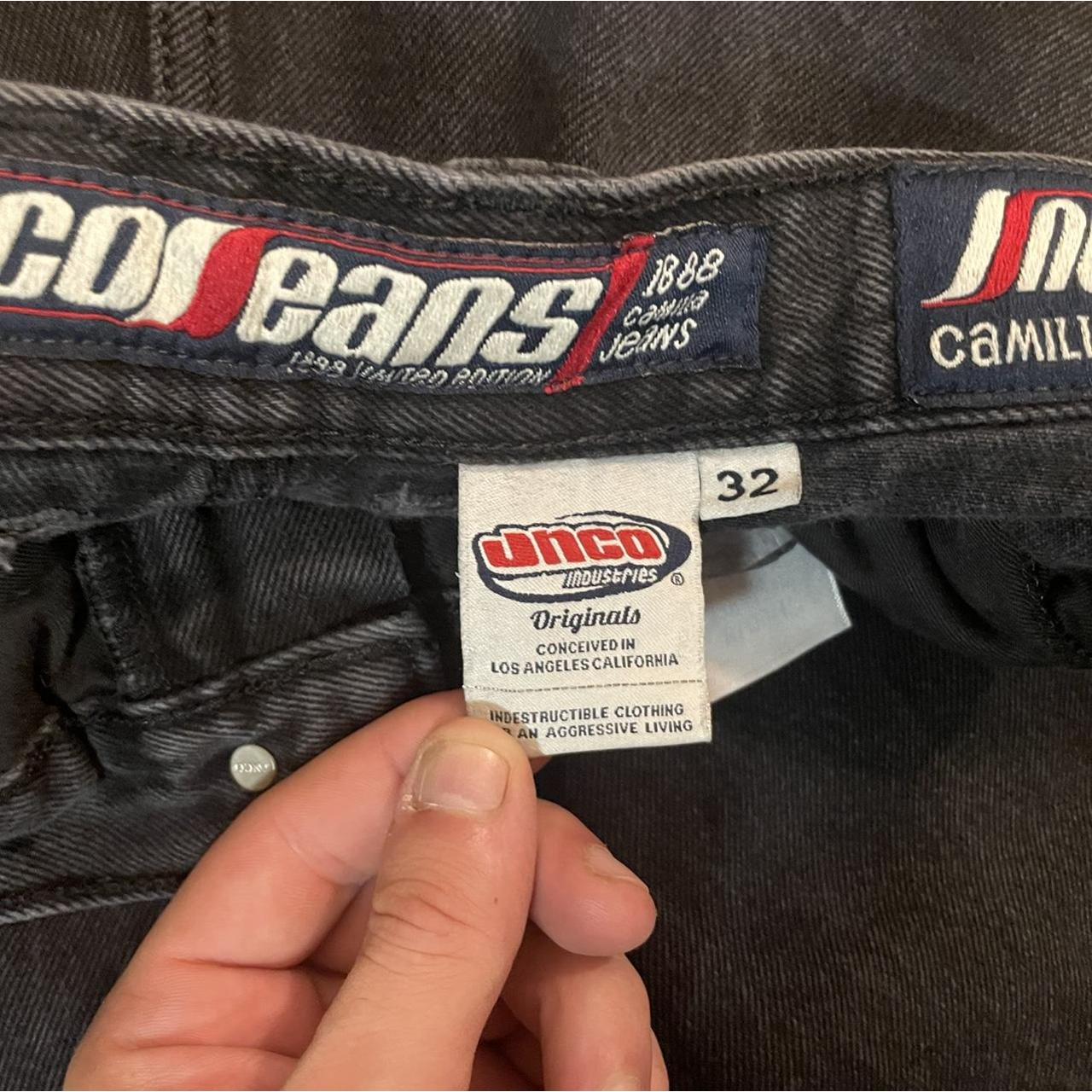 Jnco “Camilla” jeans big fat back pockets size tag... - Depop