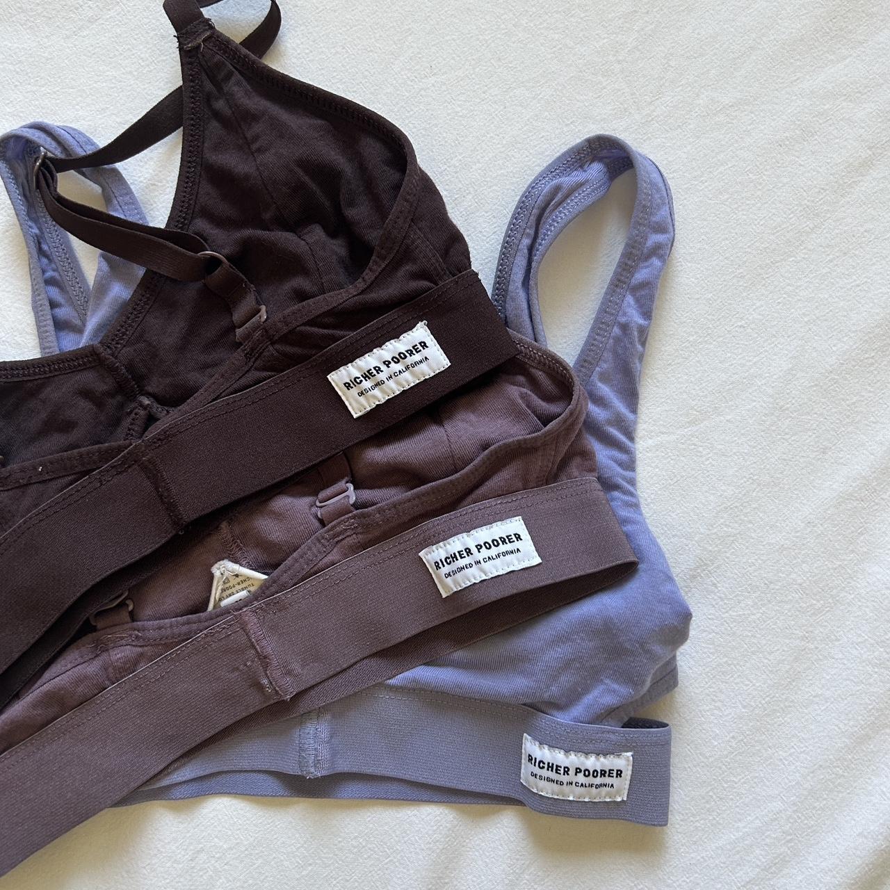 Richer Poorer Women's Purple and Burgundy Bra | Depop