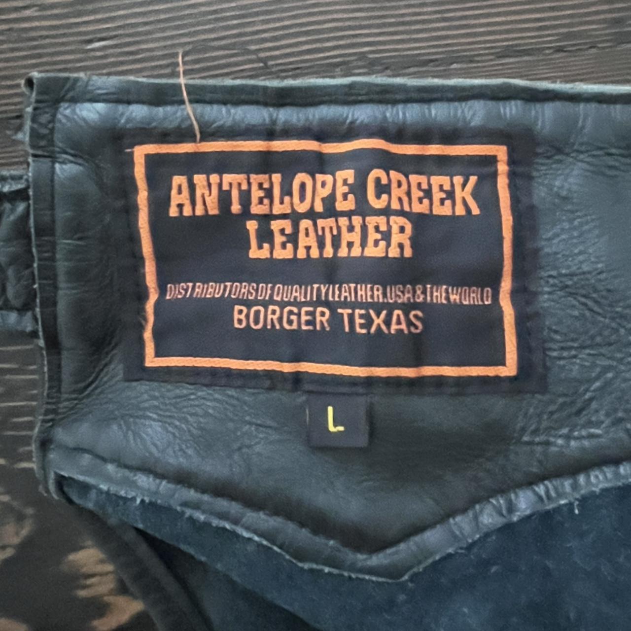 Antelope Creek Leather Red Rose full leather chaps... - Depop