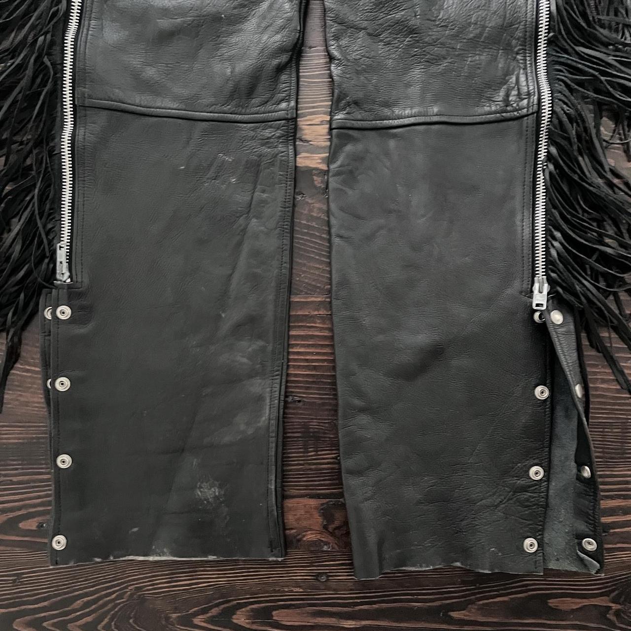 Antelope Creek Leather Red Rose full leather chaps... - Depop