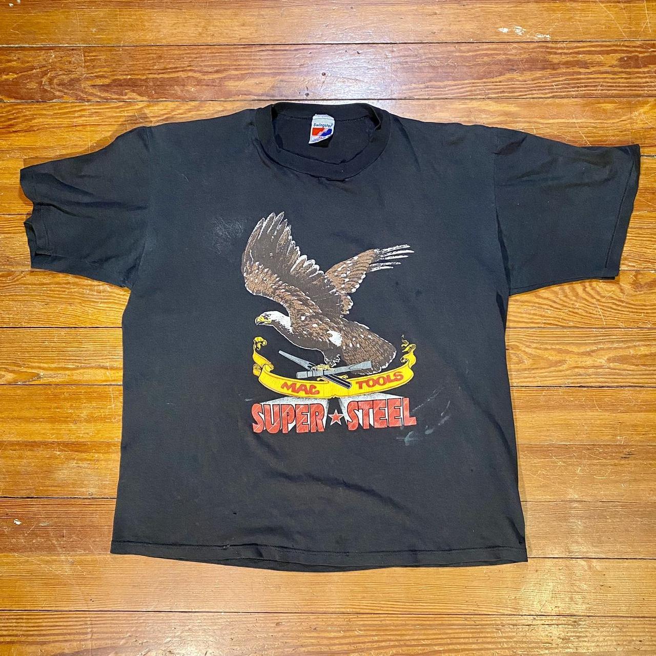 1980s Super Steel Mac Tools Tee Epic American... - Depop