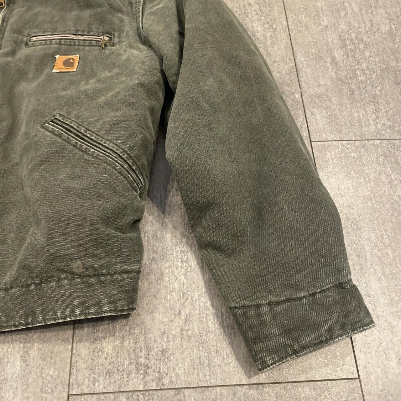 VTG Carhartt J97 MOS Detroit Flannel Lined Jacket... - Depop