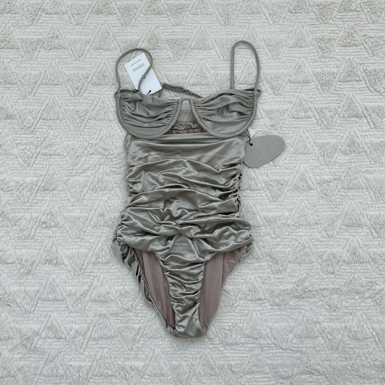 NWT Isa Boulder ruched ripple one piece swimsuit... - Depop