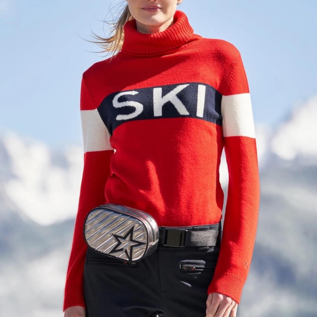 Perfect Moment red merino wool turtleneck ski... - Depop