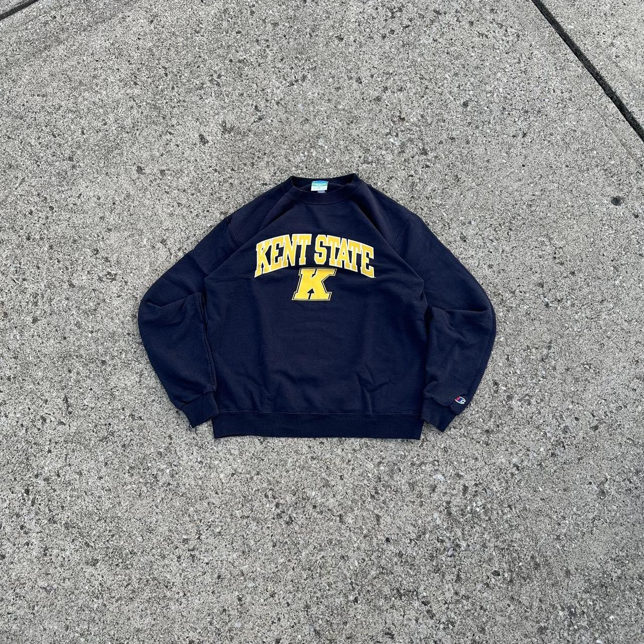 vintage kent state university champion crewneck boxy... - Depop