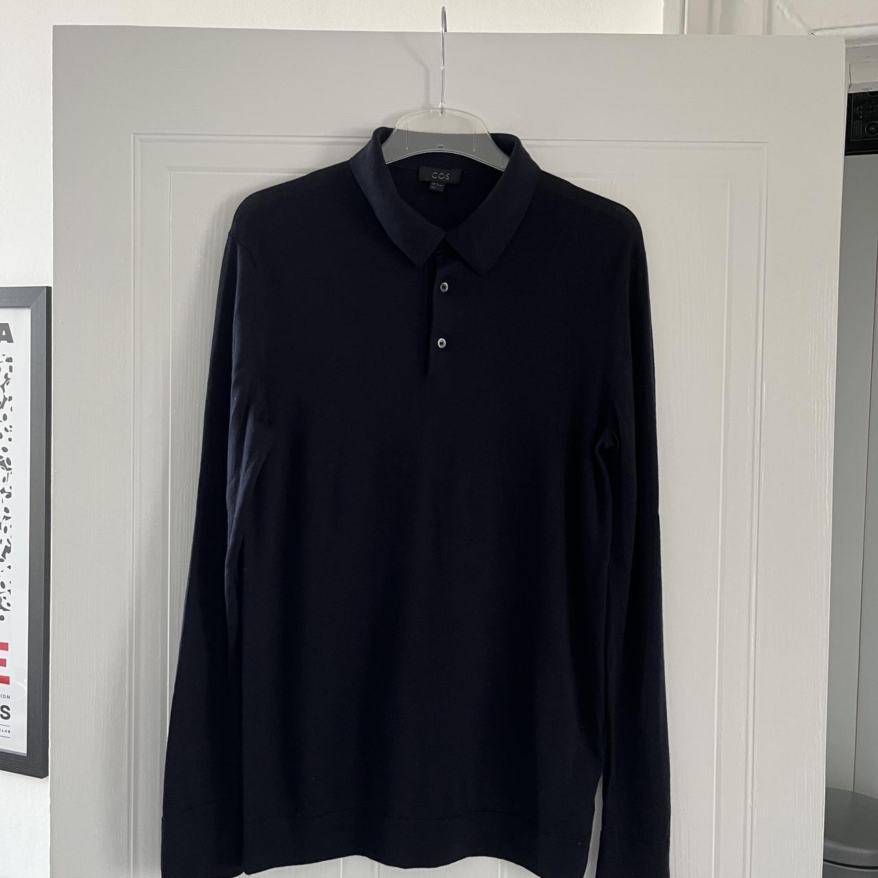 COS Men's Navy Polo-shirts | Depop