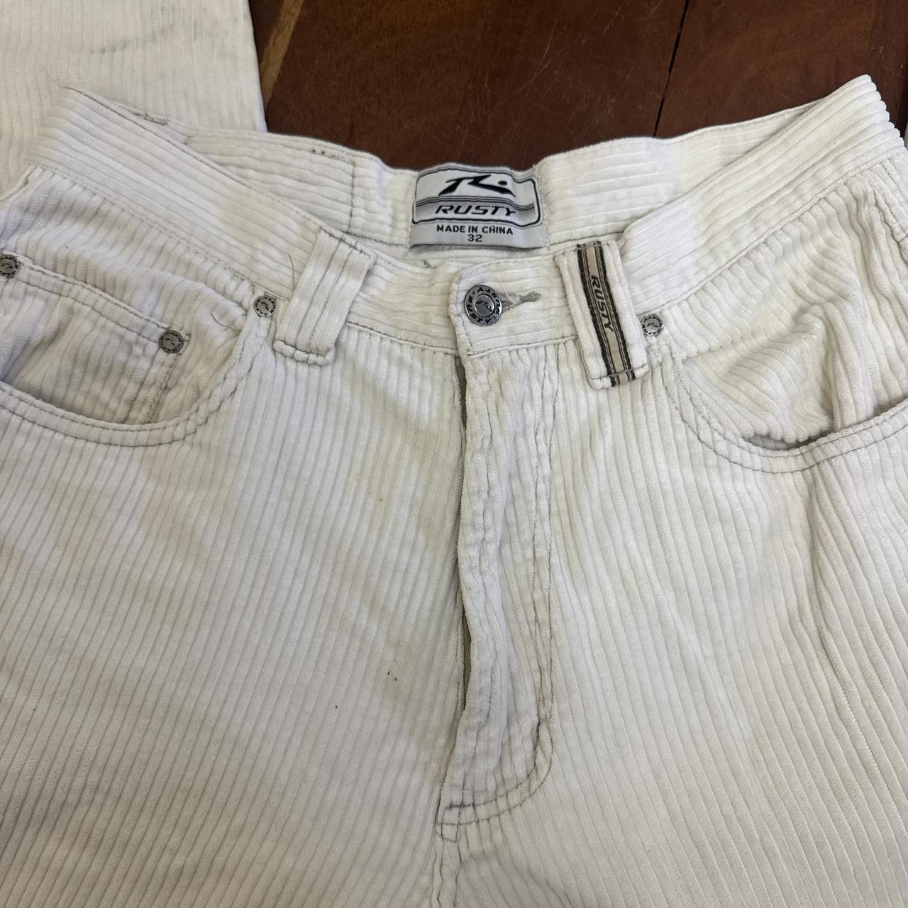 Vintage rusty cream cords Wide leg fit Waist 29... - Depop