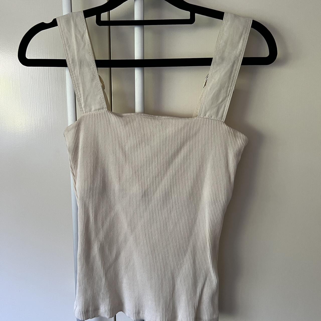 witchery contrast strap top size xxs worn a few... - Depop