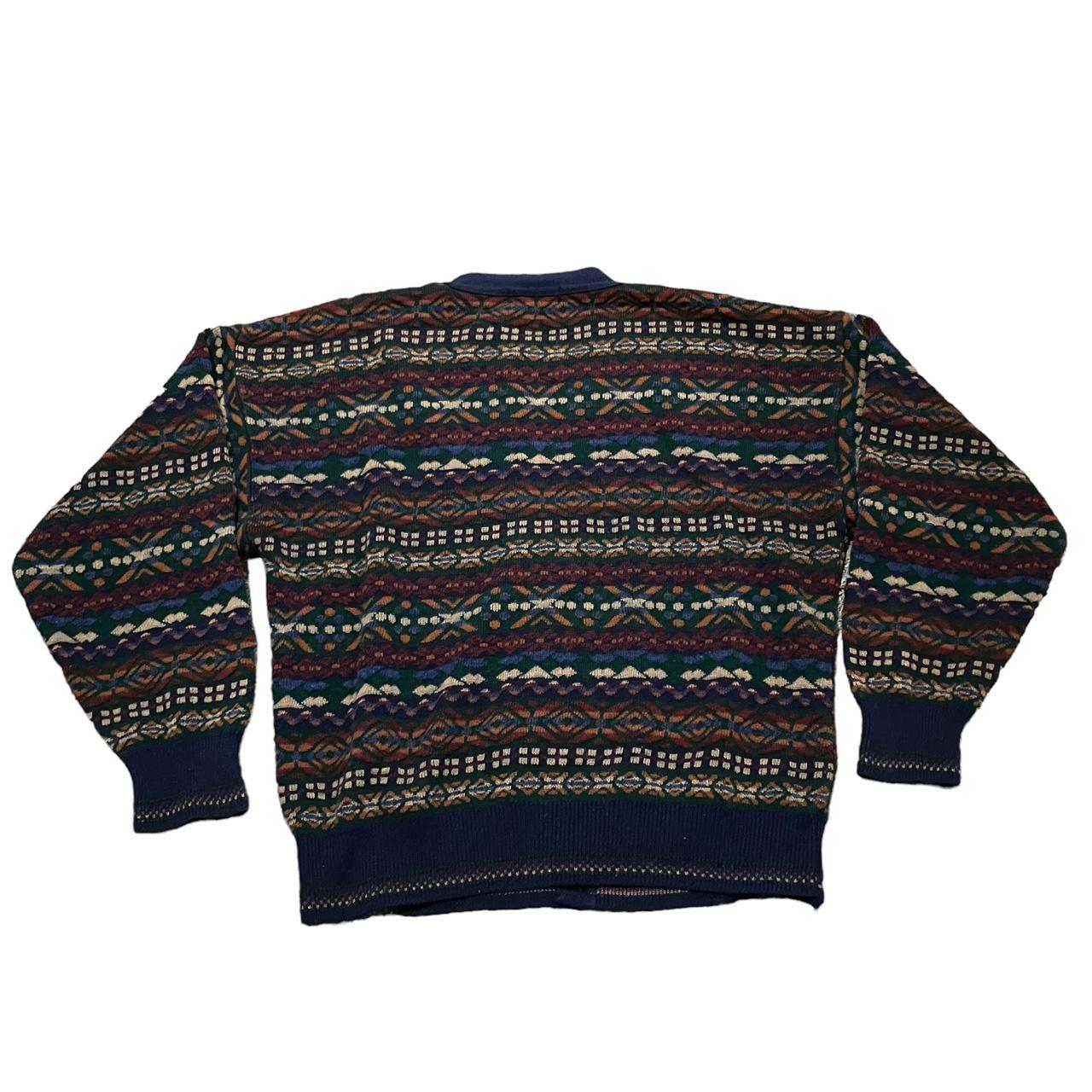 VINTAGE GRUNGE CARDIGAN Super cool multicolored... - Depop