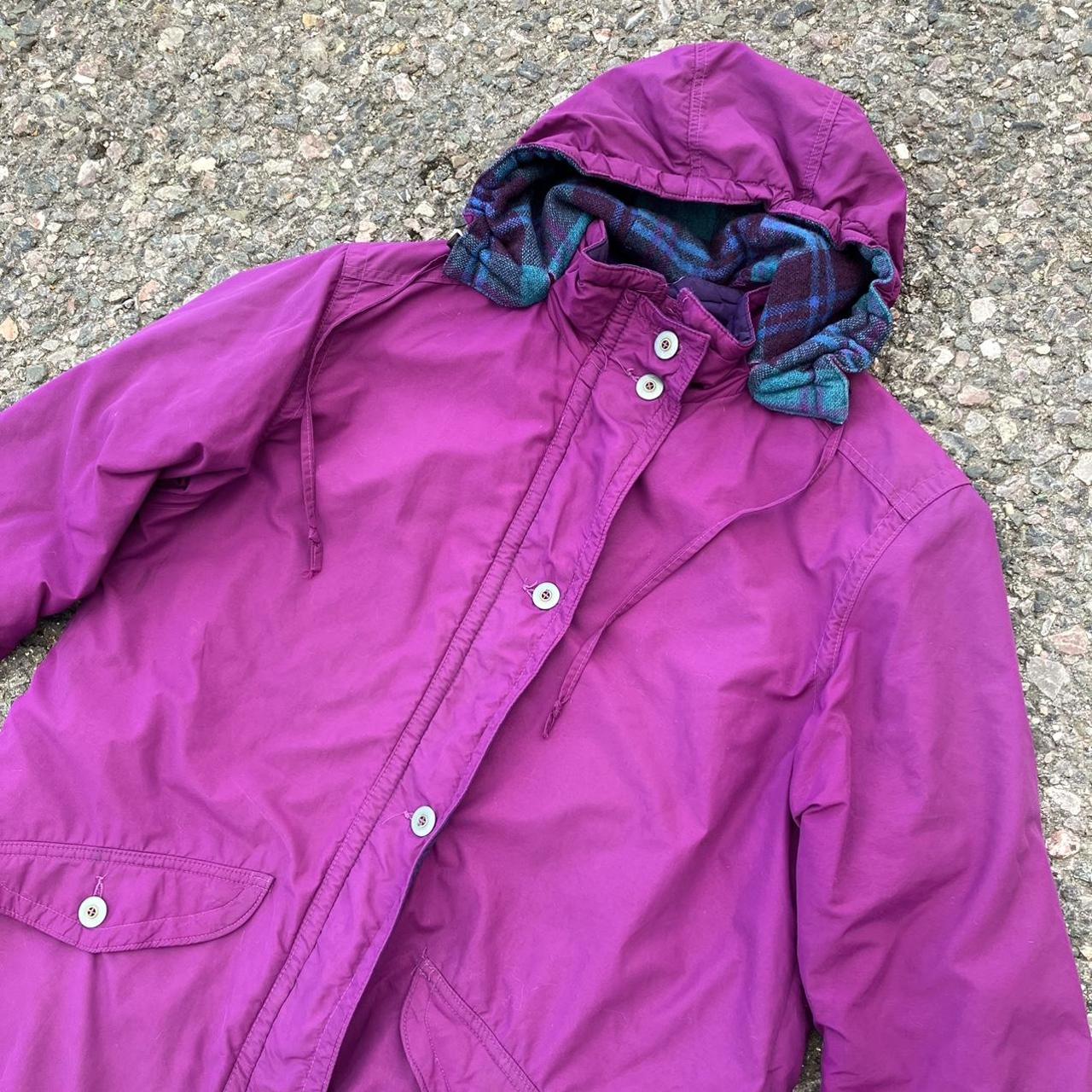 Women's Pink and Blue Coat | Depop