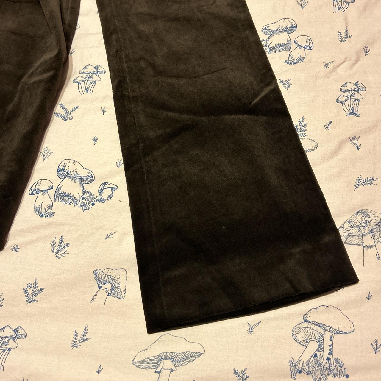 chocolate brown velour flares 🐻 color is more rich... - Depop