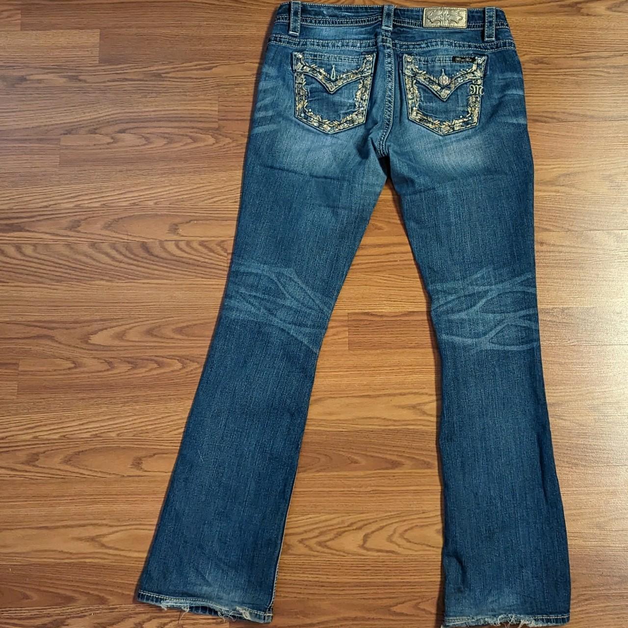 Miss Me low rise Ice Spice boot cut jeans. Bedazzled... - Depop