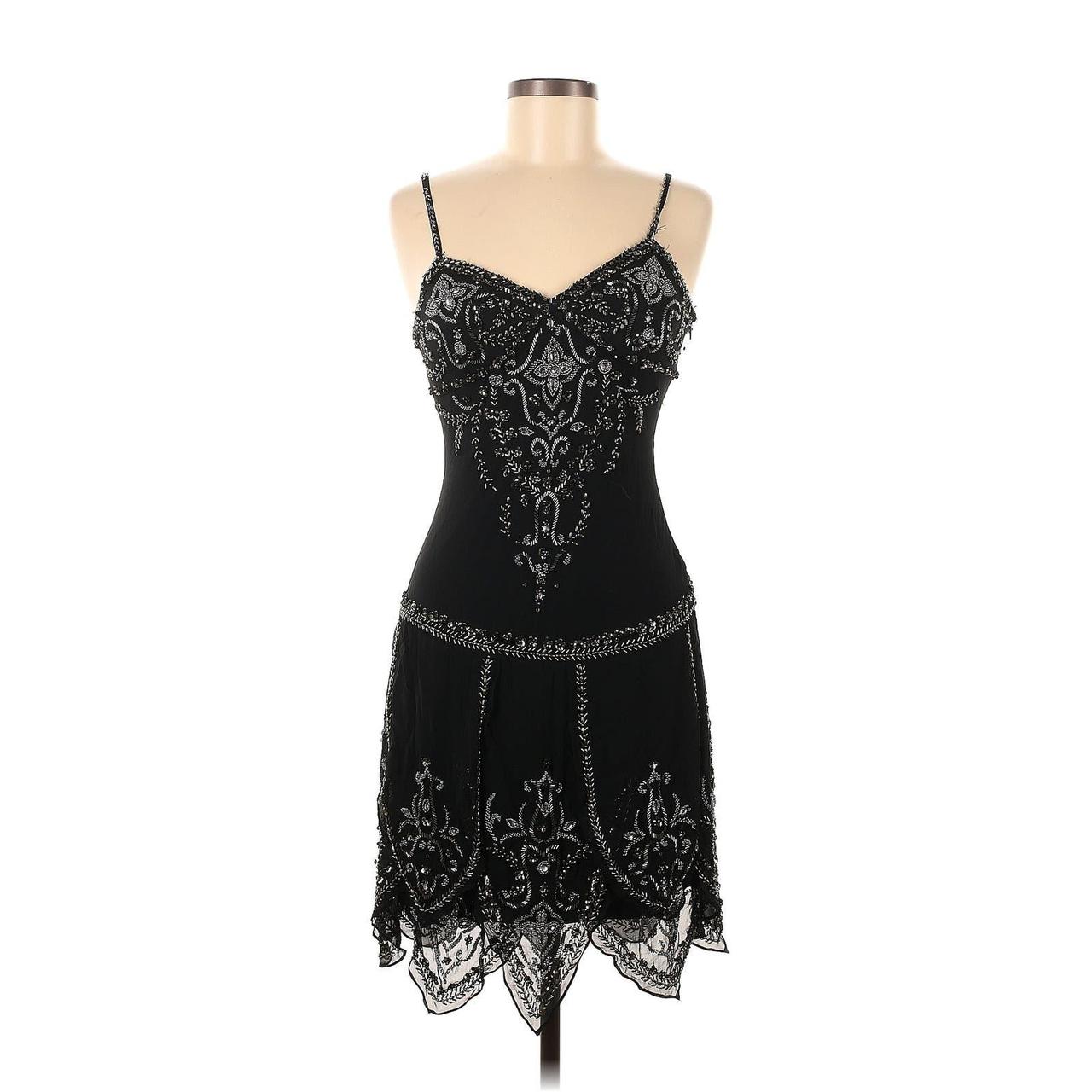 Sue Wong Nocturne Designer 100% Silk Sequin Drop... - Depop