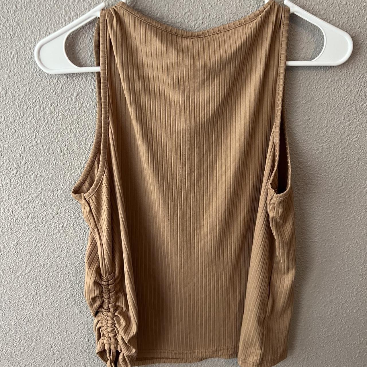 Super comfy tan/camel tank perfect for work or night... - Depop