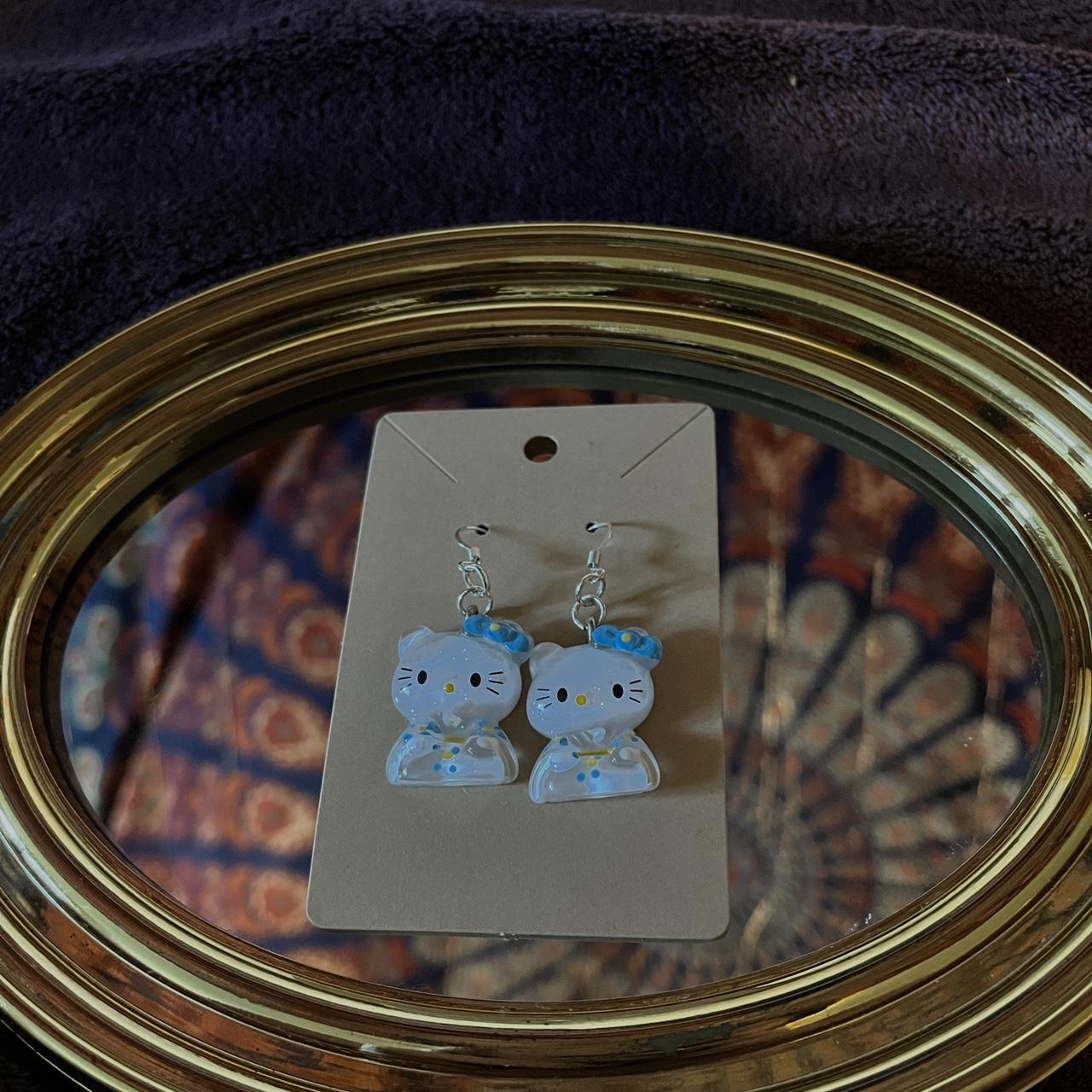 handmade hello kitty resin earrings #hellokitty... - Depop