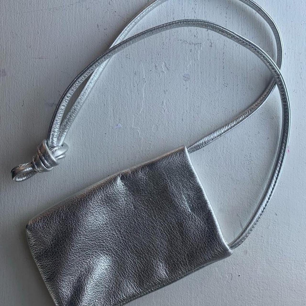 Baggu metallic milled leather cellphone purse Sold... - Depop