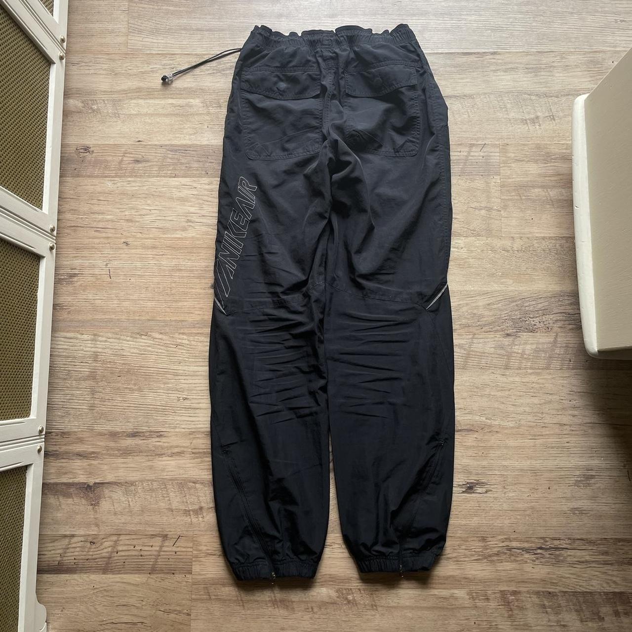 Vintage Nike Shell Baggy Track Bottoms in Black Size... - Depop