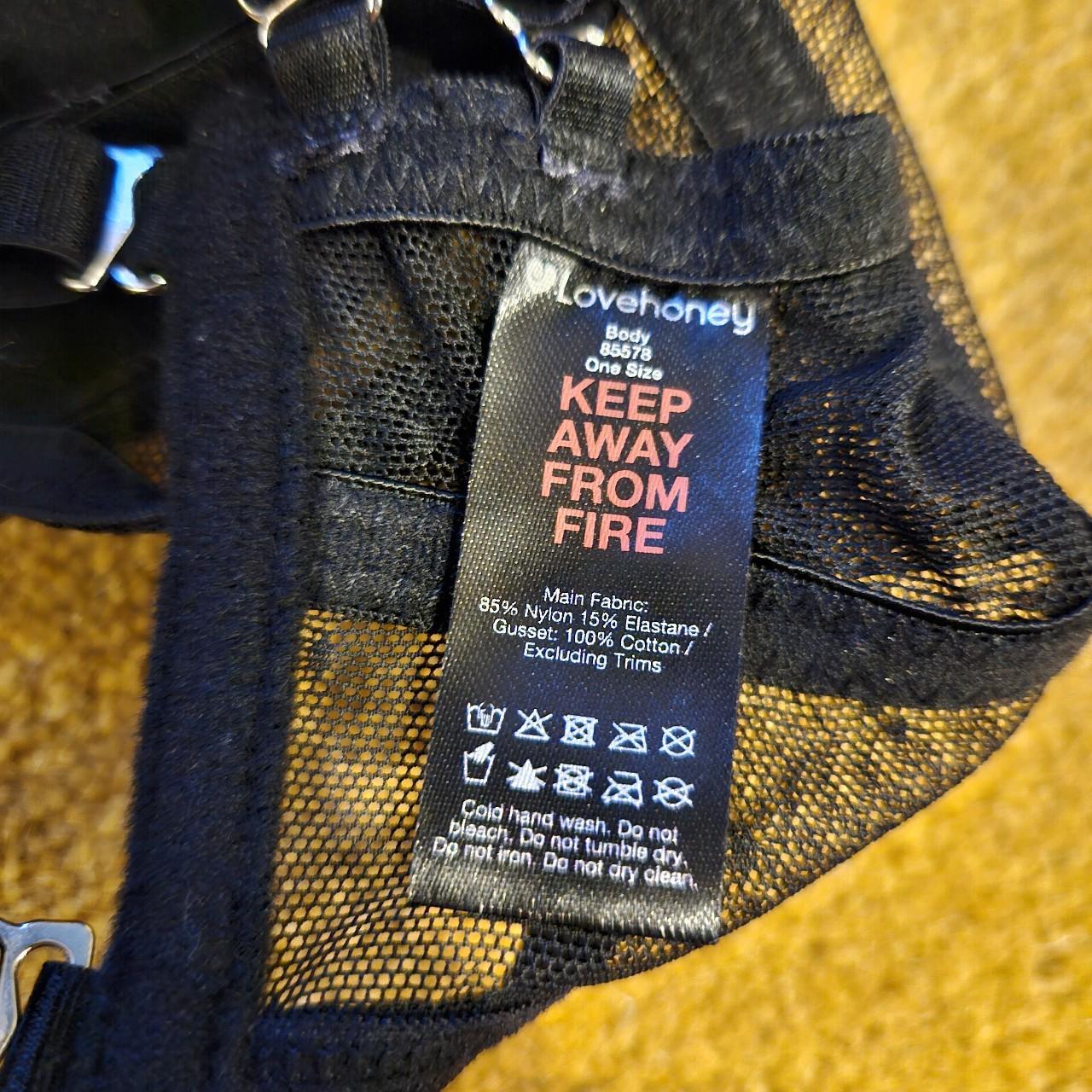 Lovehoney Secret Noir Sheer Spot Mesh Body. O/S 8... - Depop