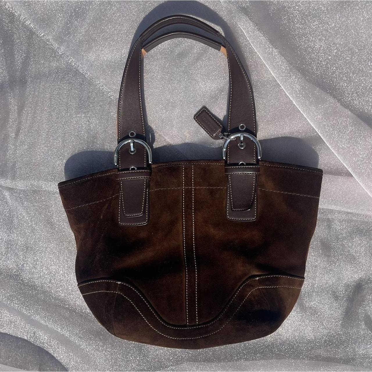 Brown Suede 2000s Coach Bag The suede is RICH! One... - Depop