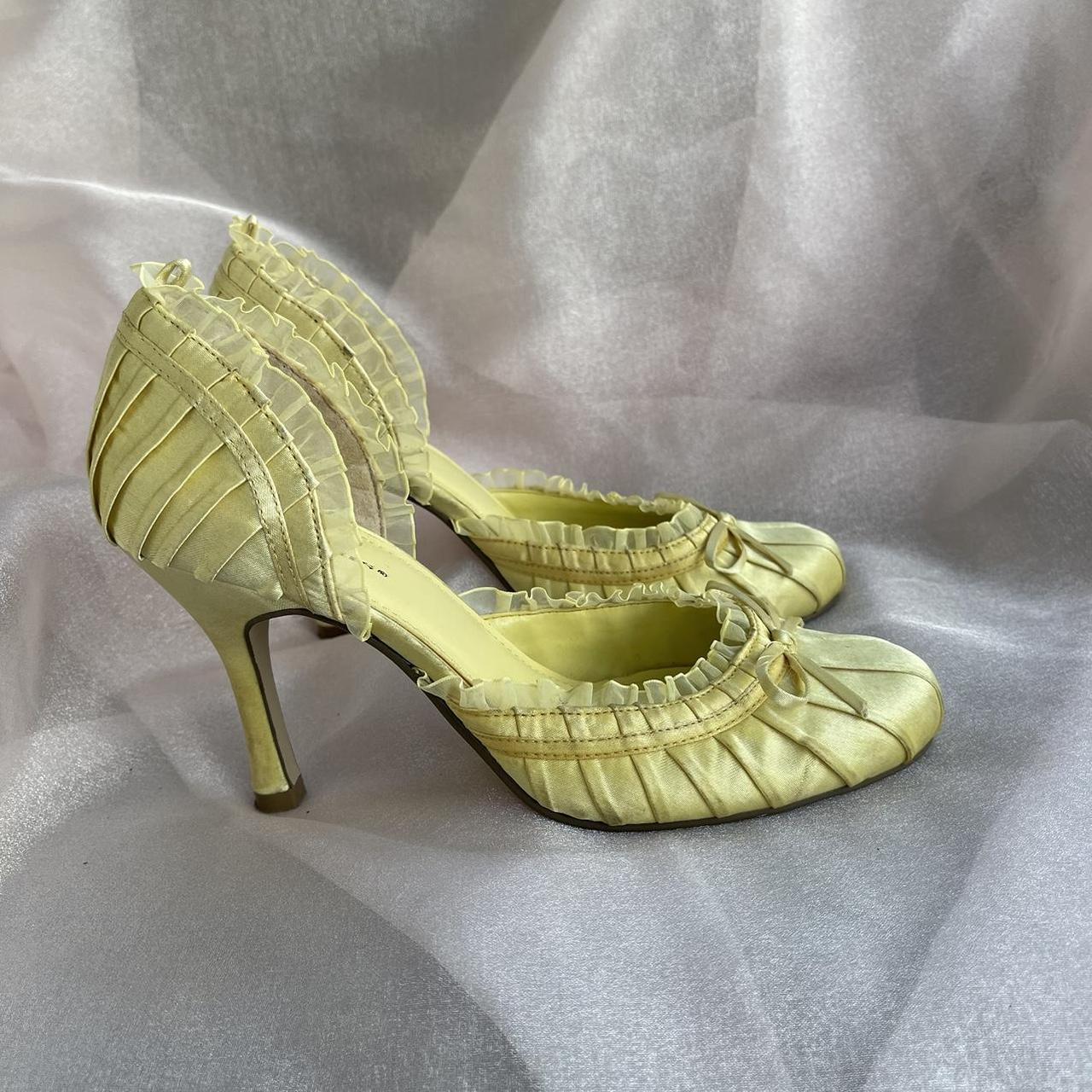 Yellow Coquette Bow Heel The CUTEST pair of... - Depop