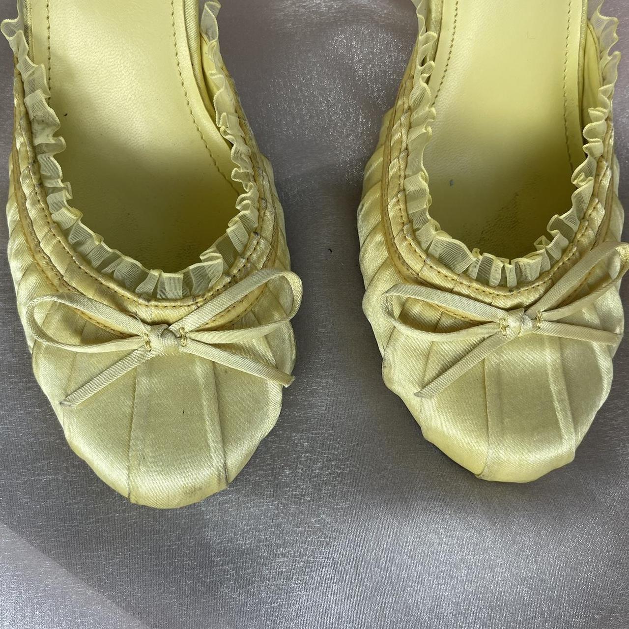 Yellow Coquette Bow Heel The CUTEST pair of... - Depop