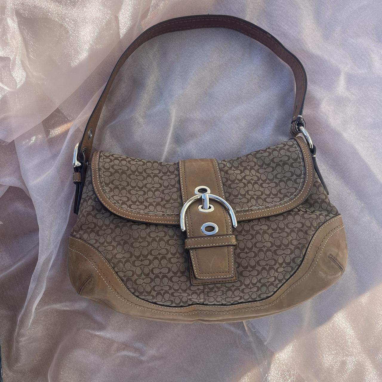 2000s Coach Shoulder Bag -authentic -signature... - Depop