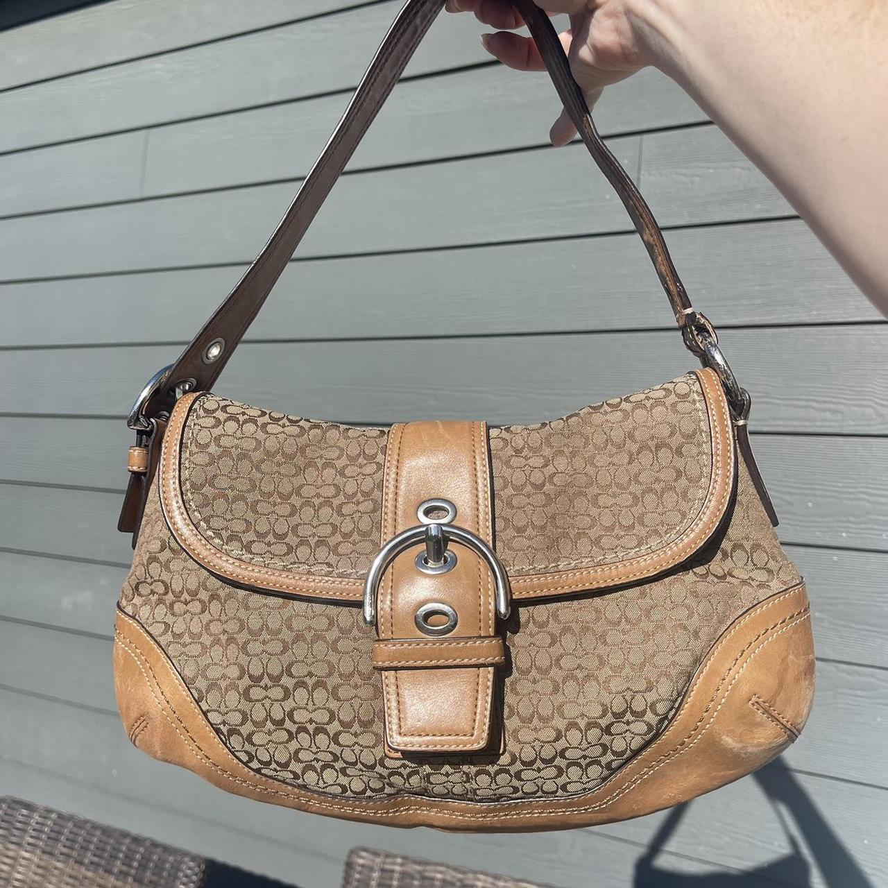 2000s Coach Shoulder Bag -authentic -signature... - Depop