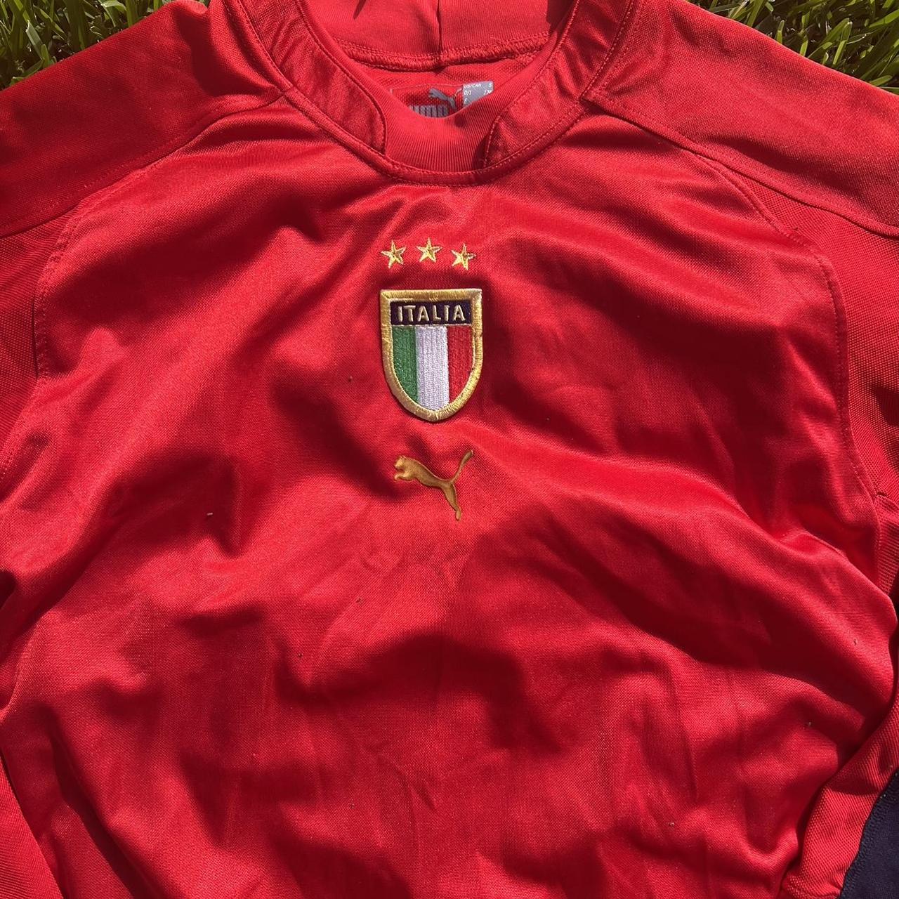 Puma Italy National Football Team Sweatshirt in Red... - Depop Puma Italy National Football Team Sweatshirt in Red... - Depop