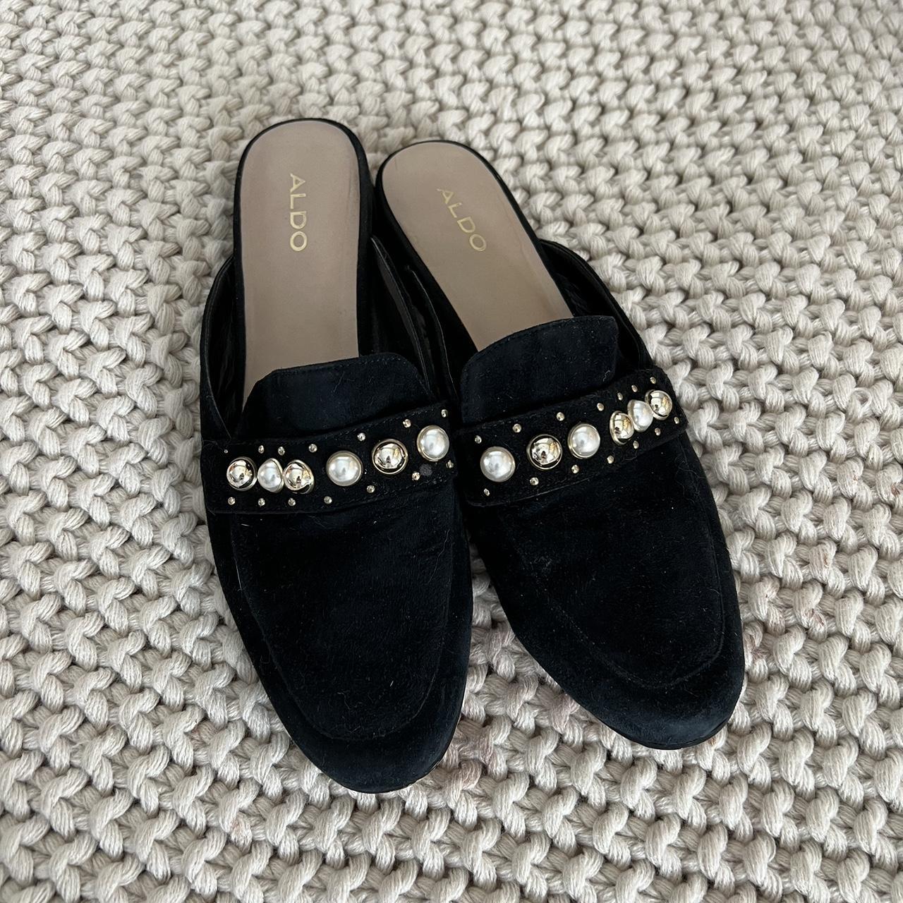 ALDO Women's Black Slides | Depop