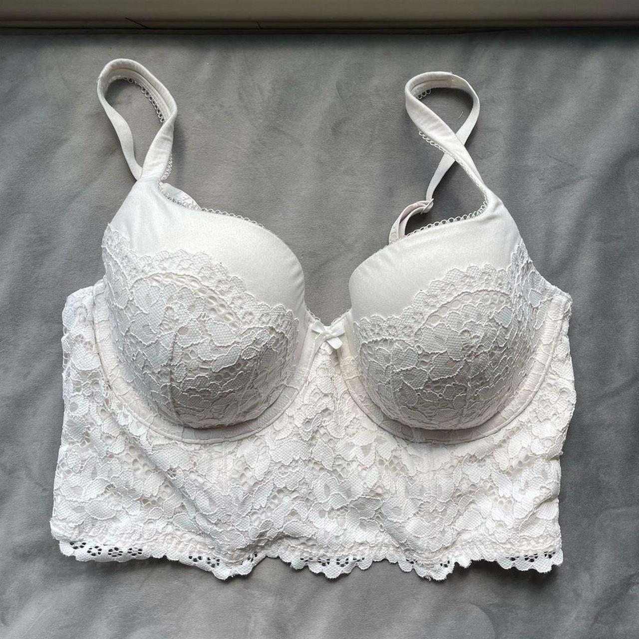 Victorias Secret Womens White Bra Depop