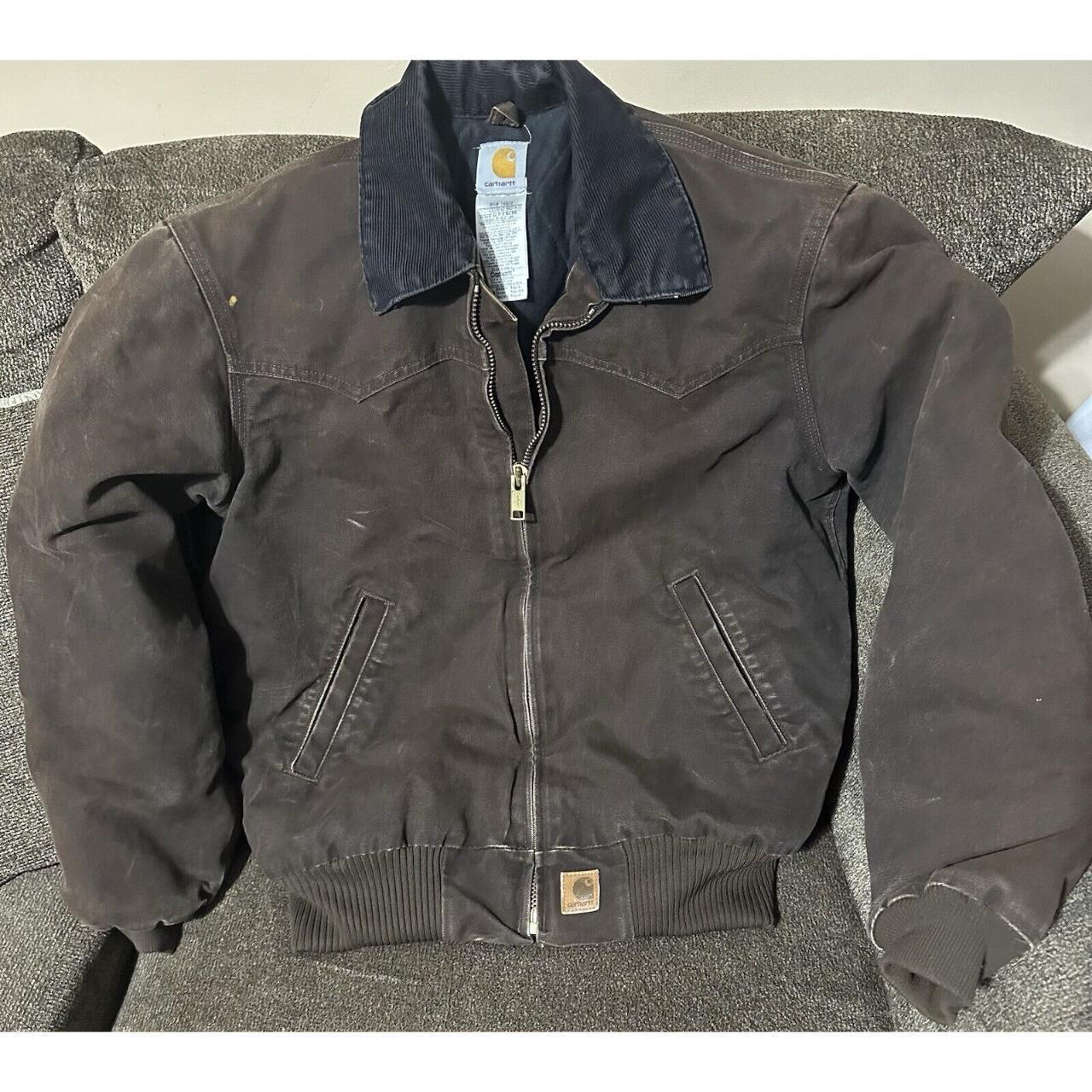 Carhartt Santa Fe J14 DKB Canvas Work Jacket Size... - Depop