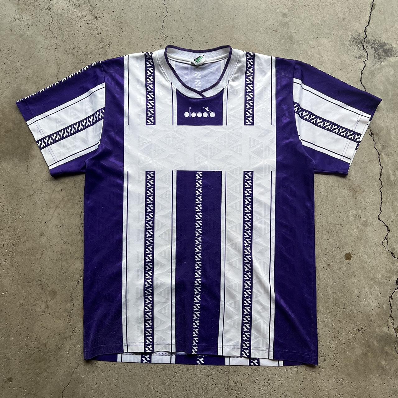 Vintage Diadora Soccer Jersey Fits Men's Medium see... - Depop