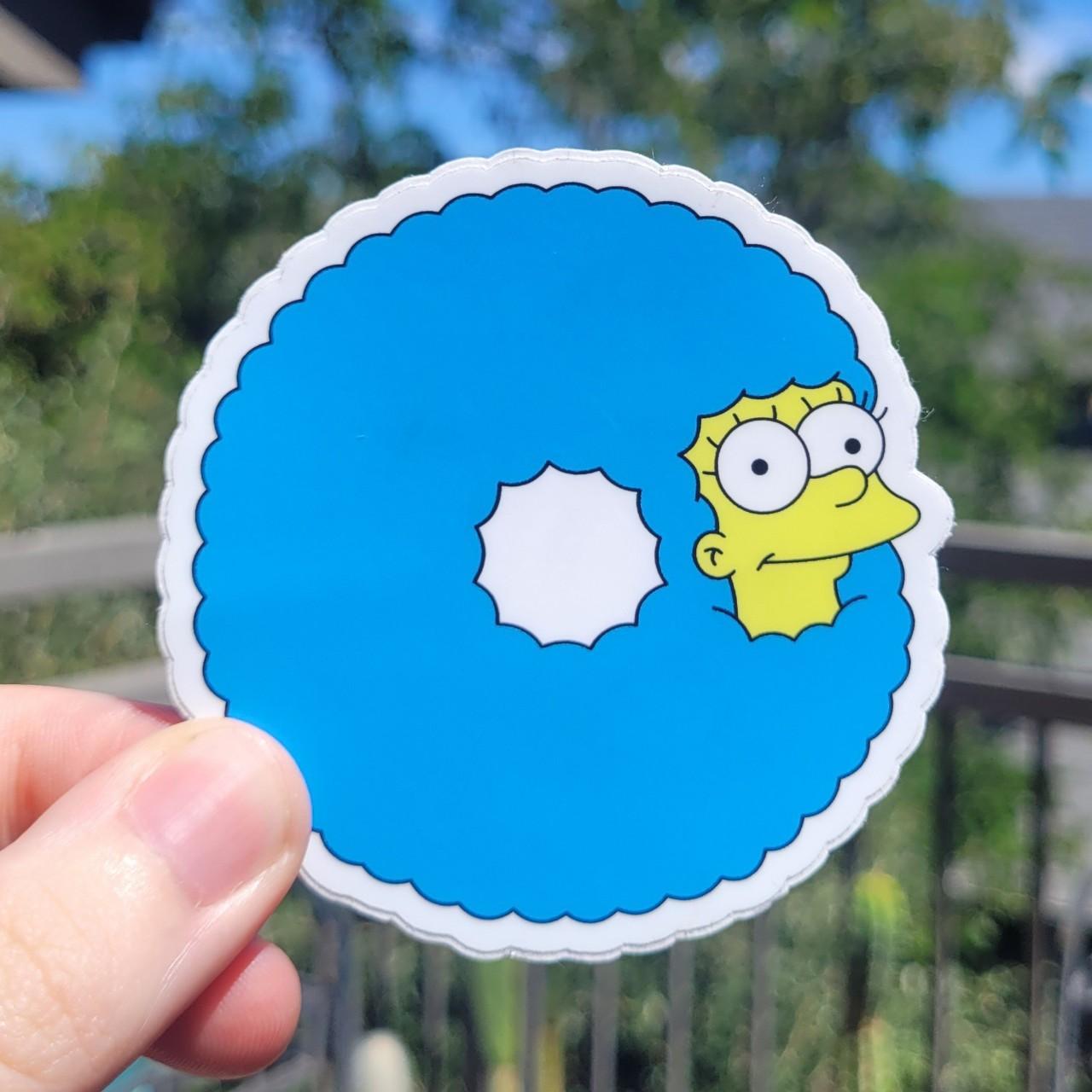 3 inch vinyl Marge donut hair sticker! Design made... - Depop