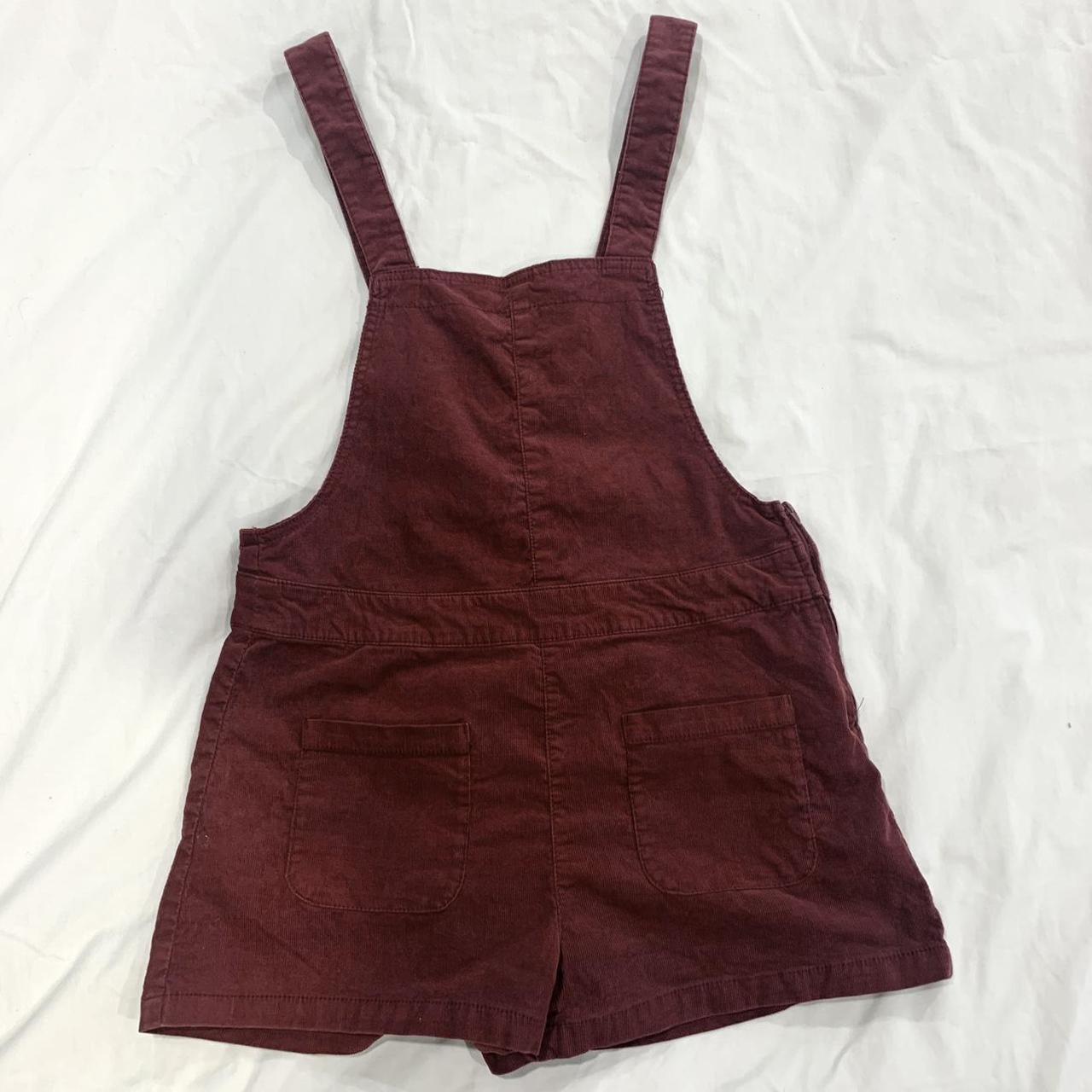 Cutest red corduroy short overalls #overalls... - Depop