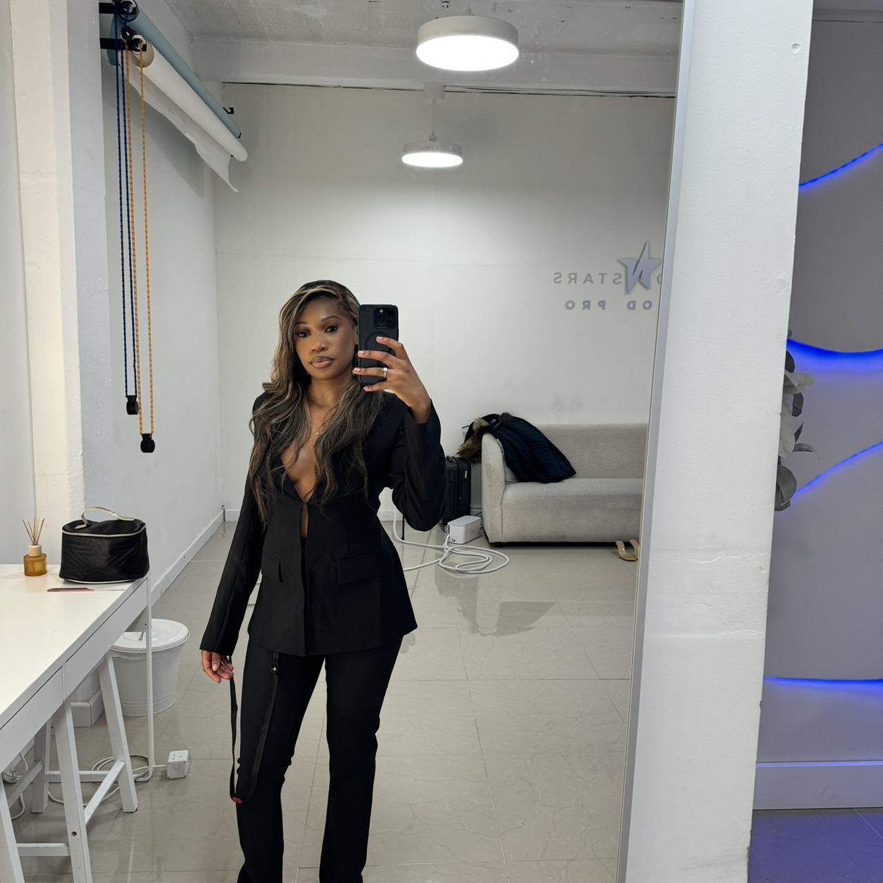 Miss Pap Tie Back Detail Blazer Open back with tie... - Depop