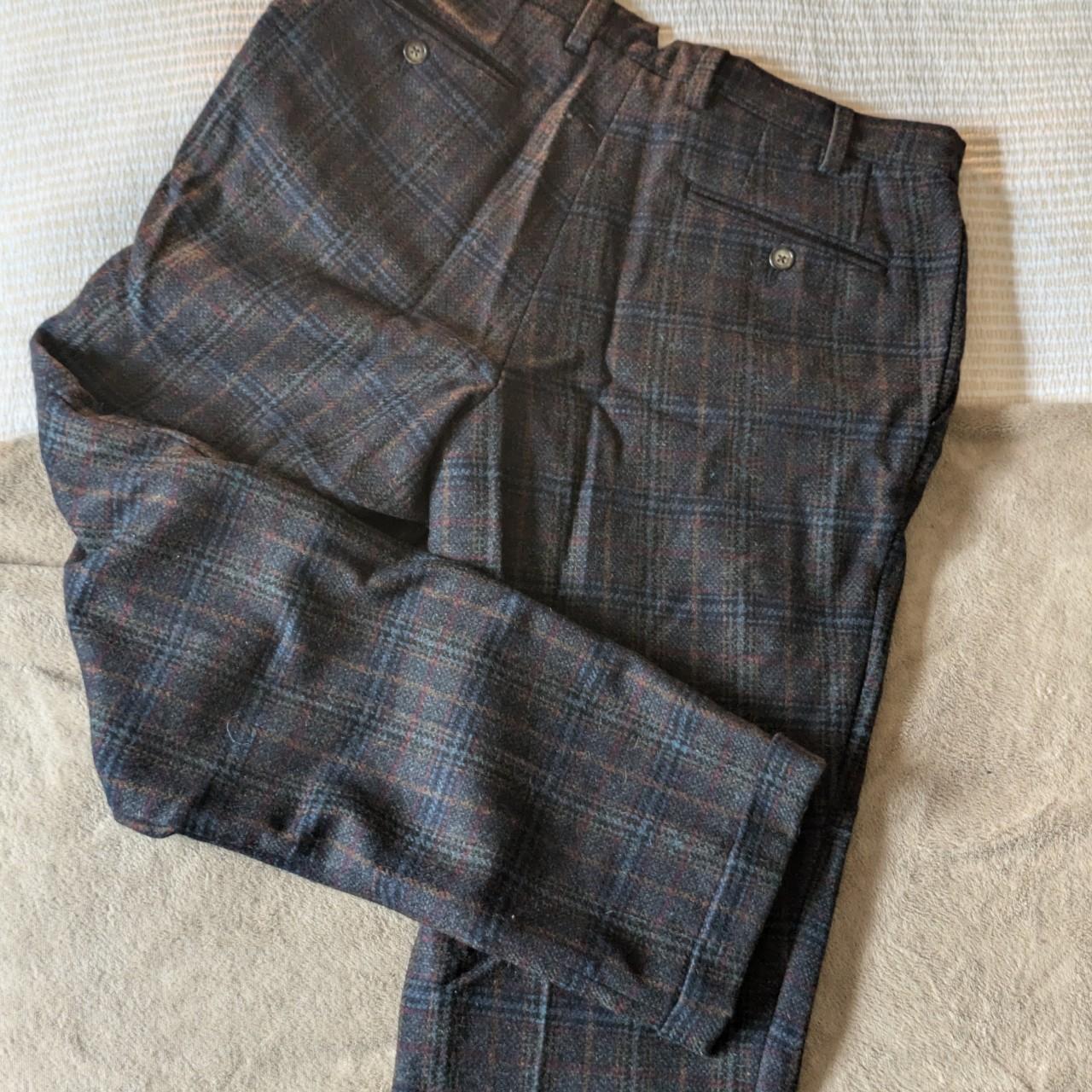 PORTUGUESE FLANNEL WOOLLEN DARK GRID PATTERN. COLOUR... - Depop