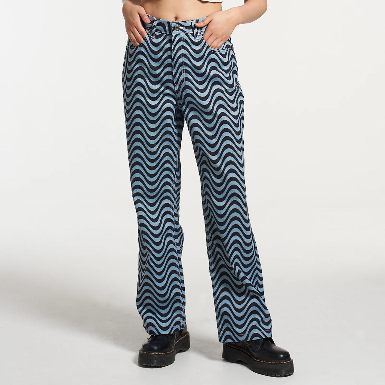 Ragged Priest Wavy Jeans •Blue Navy Wavy pattern •30... - Depop