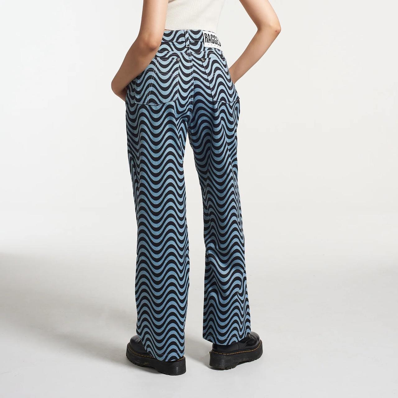 Ragged Priest Wavy Jeans •Blue Navy Wavy pattern •30... - Depop