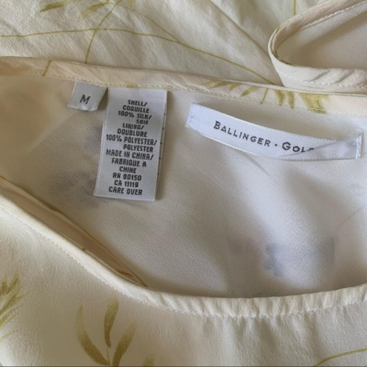 Vintage Ballinger Gold Floral Silk Slip On Maxi... - Depop