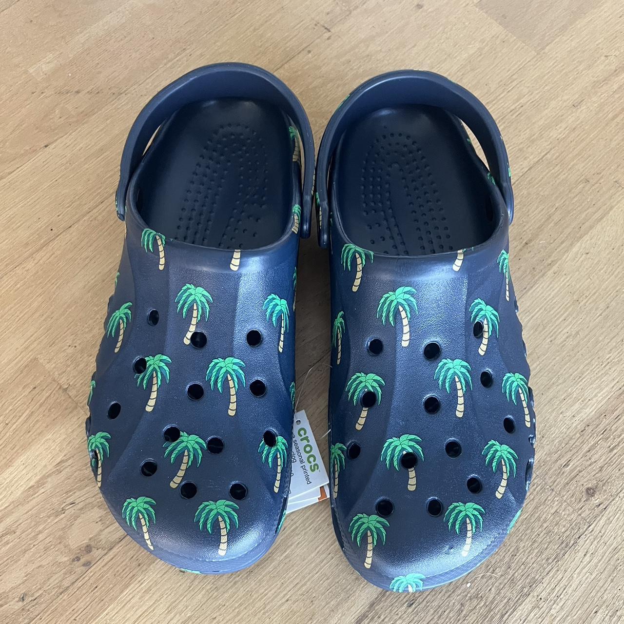 Crocs - Baya Seasonal edition | Navy Palm Trees |... - Depop