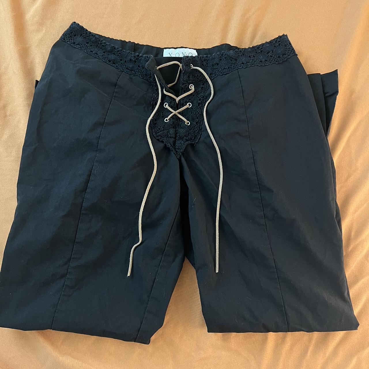 Low Rise Black Pants by XOXO Size 28” - Depop
