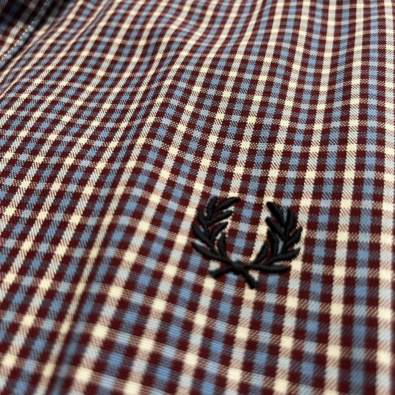 Long sleeve checkered Fred Perry shirt, size small,... - Depop