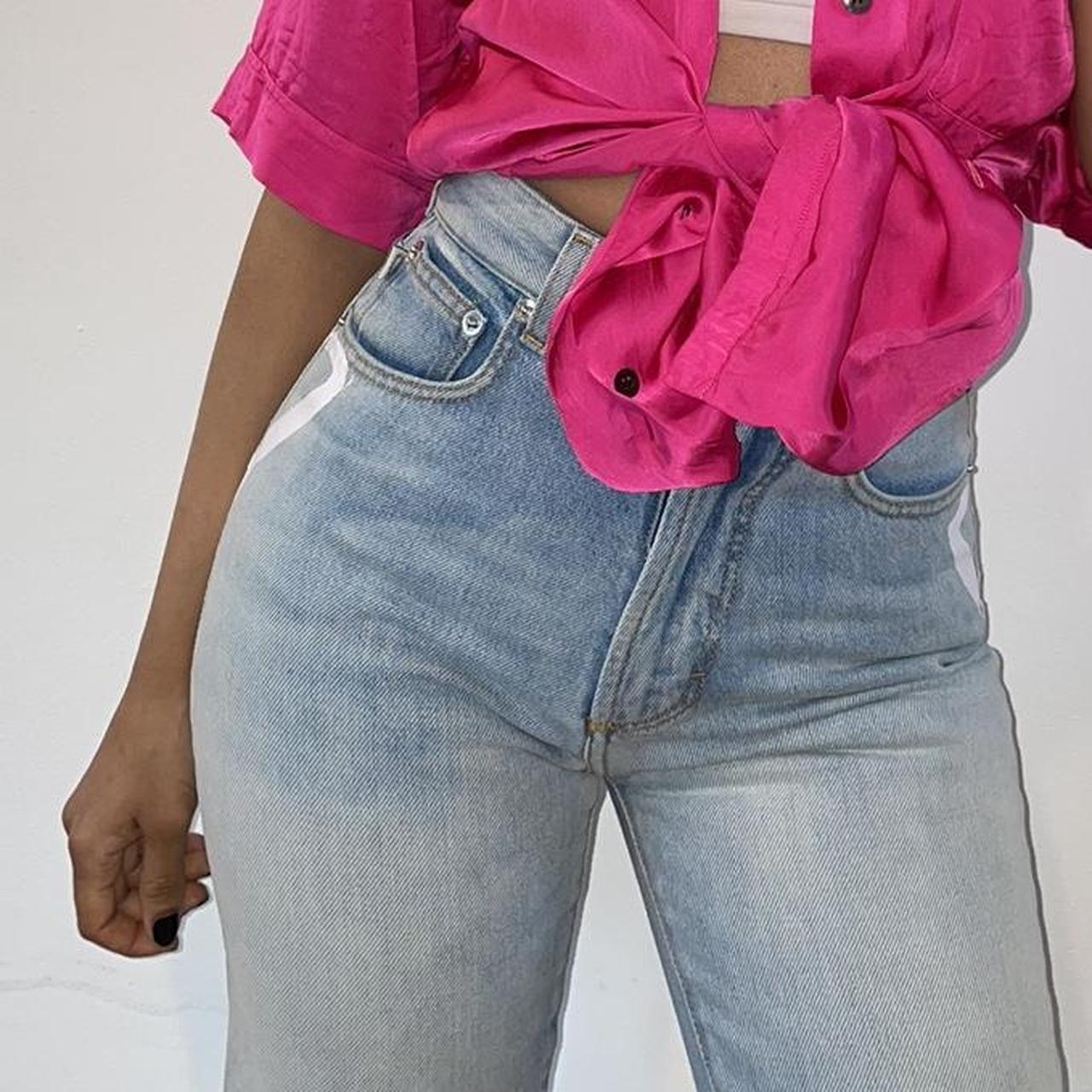 FIORUCCI denim jeans SIZE XS 25in waist size Worn... - Depop