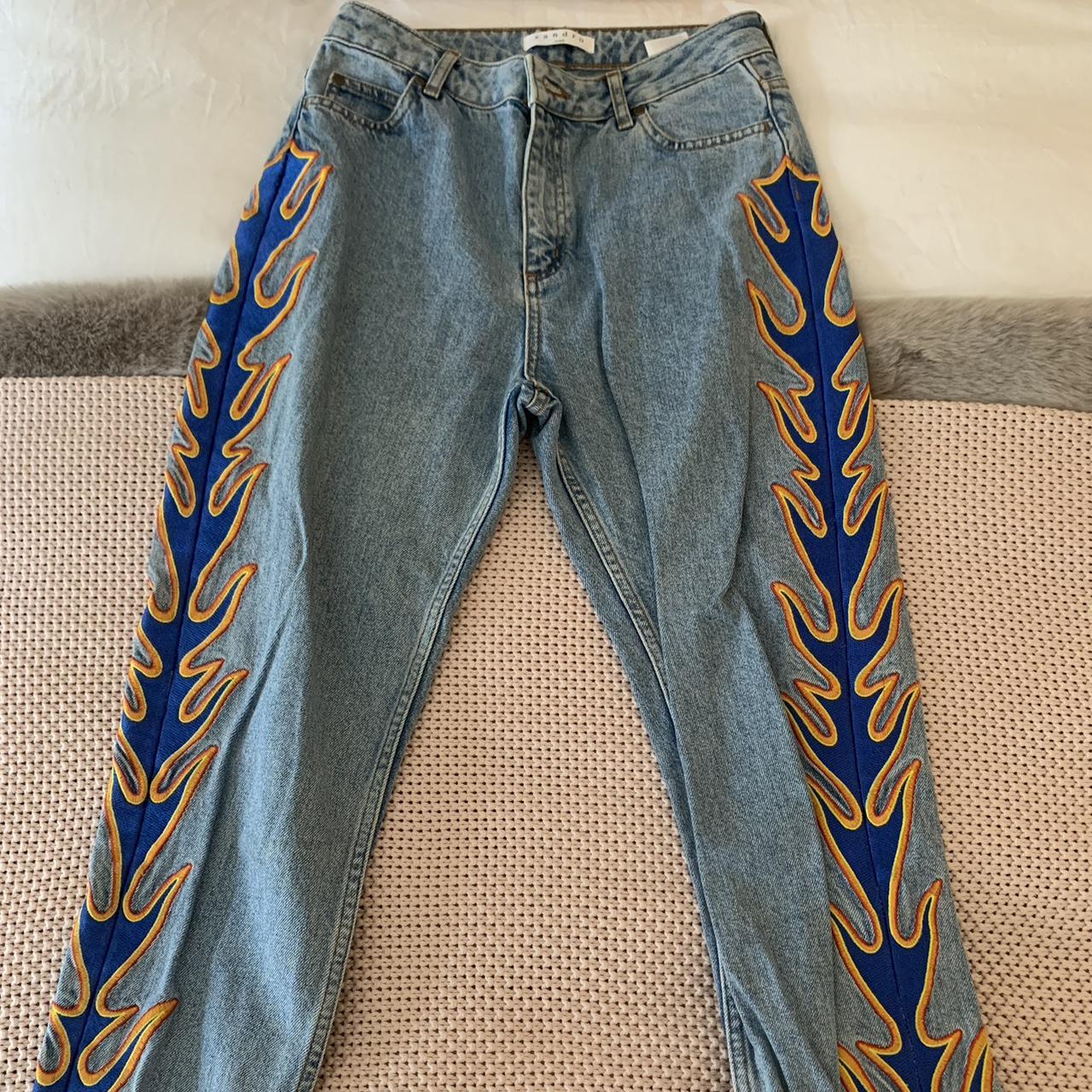 Sandro flame print jeans - Depop