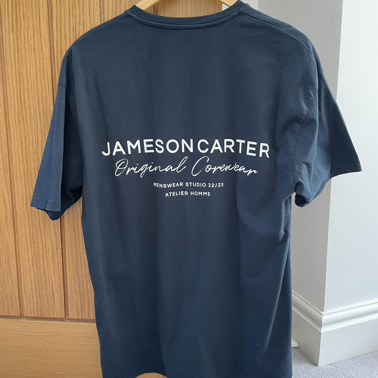 Mens small oversized navy Jameson Carter T-shirt... - Depop