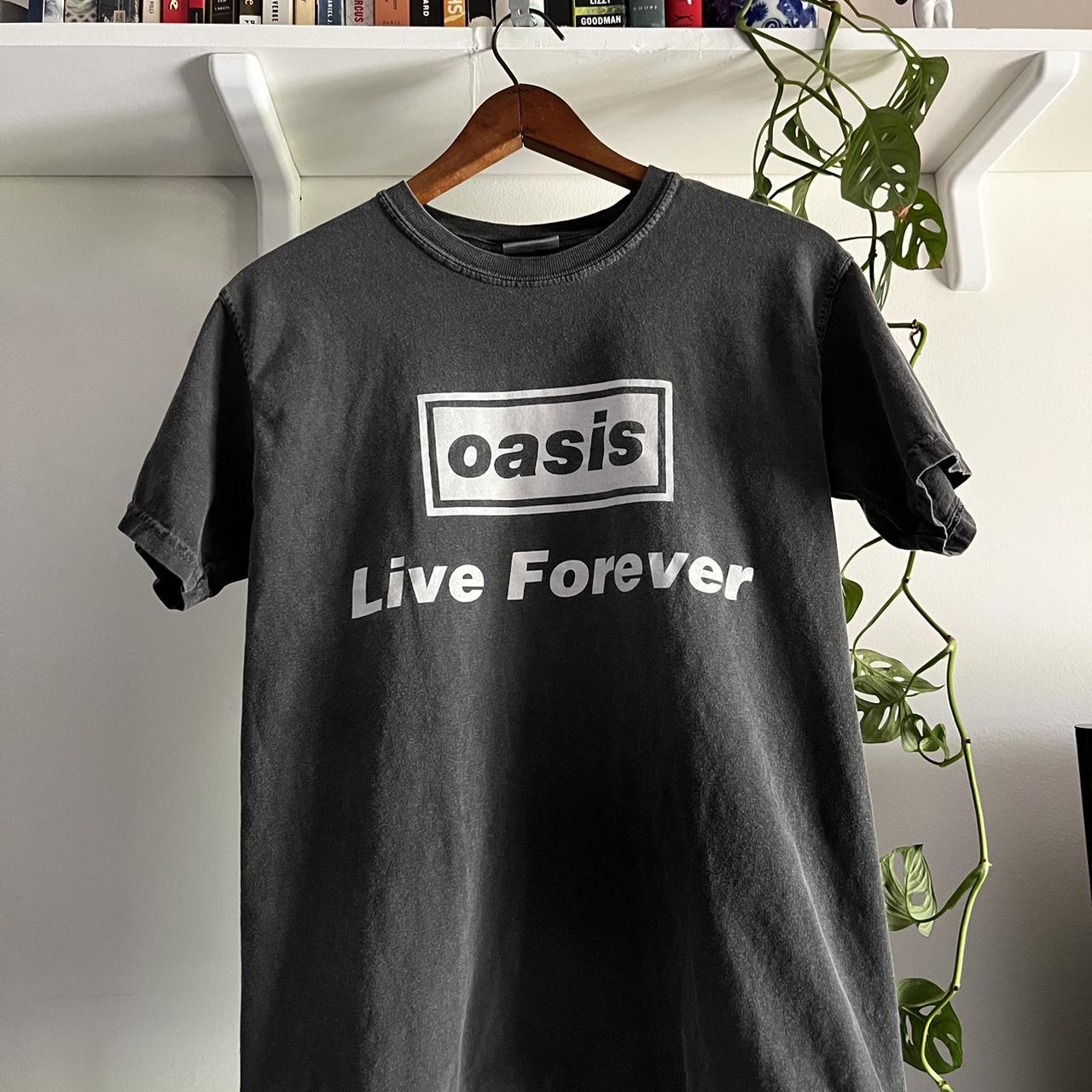 Oasis Live Forever band tee printed on comfort... - Depop